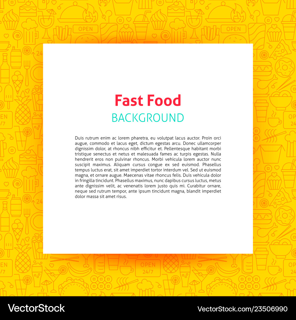 Fast food paper template Royalty Free Vector Image