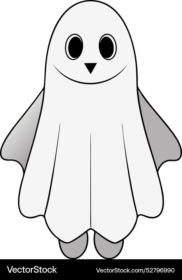 Funny ghost icons cute characters 1 Royalty Free Vector