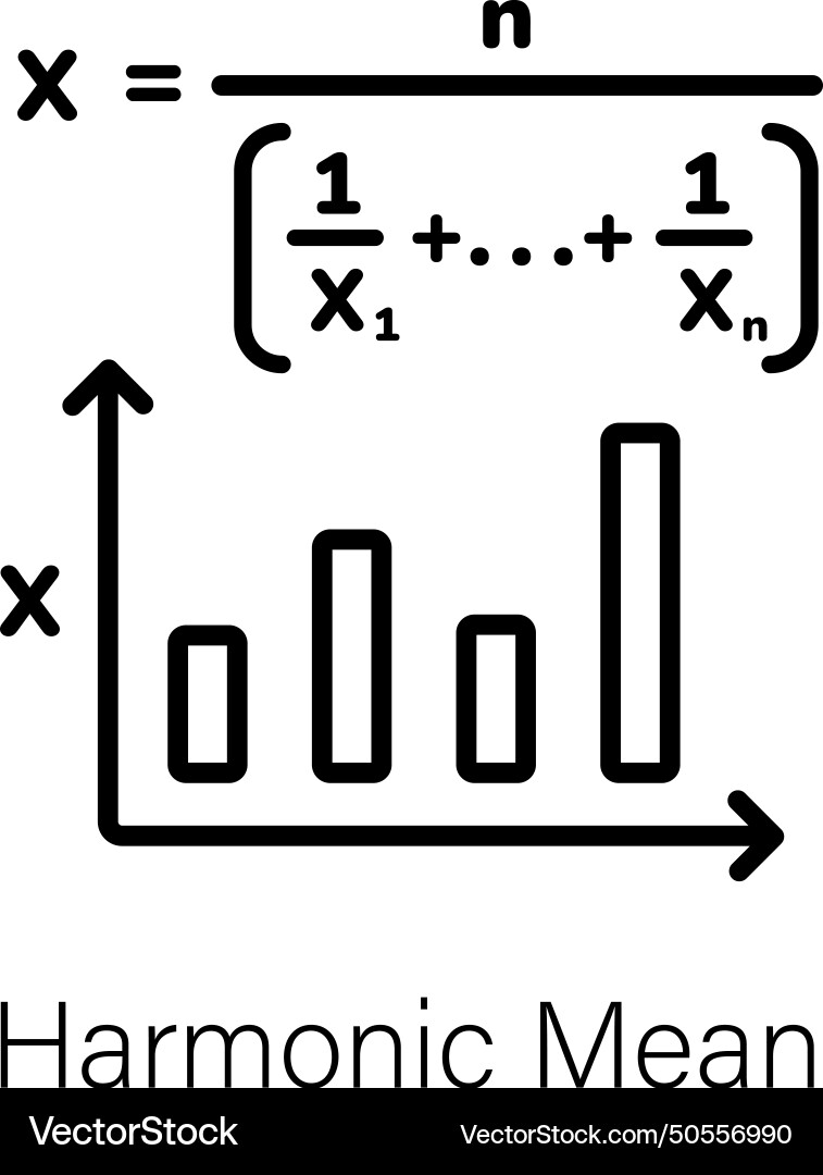 Harmonic mean Royalty Free Vector Image - VectorStock
