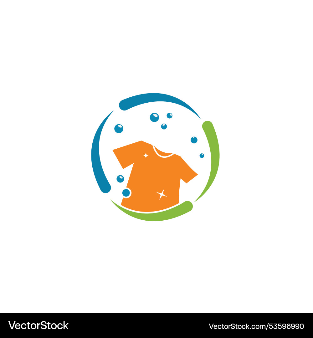 Laundry logo Royalty Free Vector Image - VectorStock