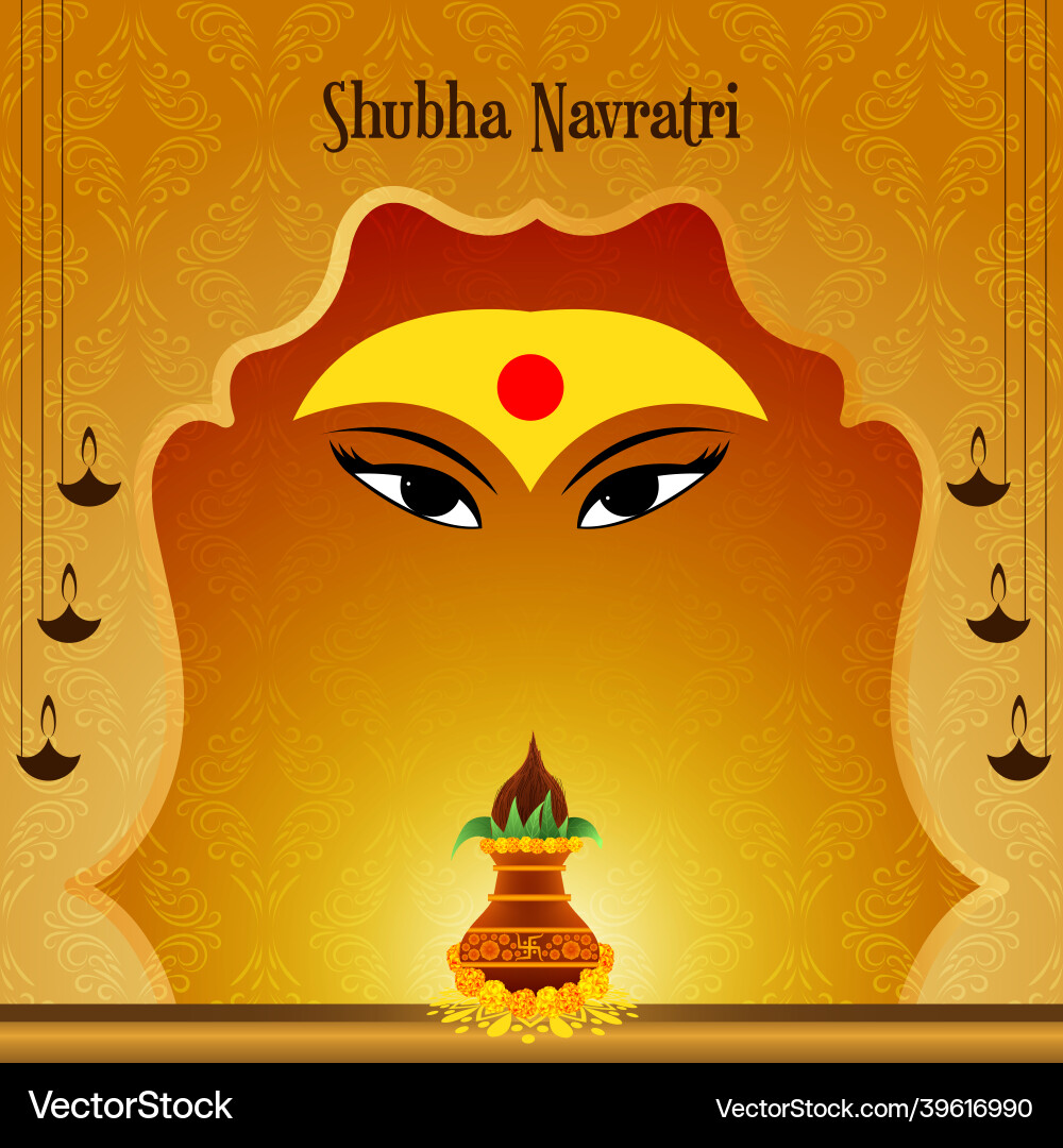 Shubh navratri Royalty Free Vector Image - VectorStock