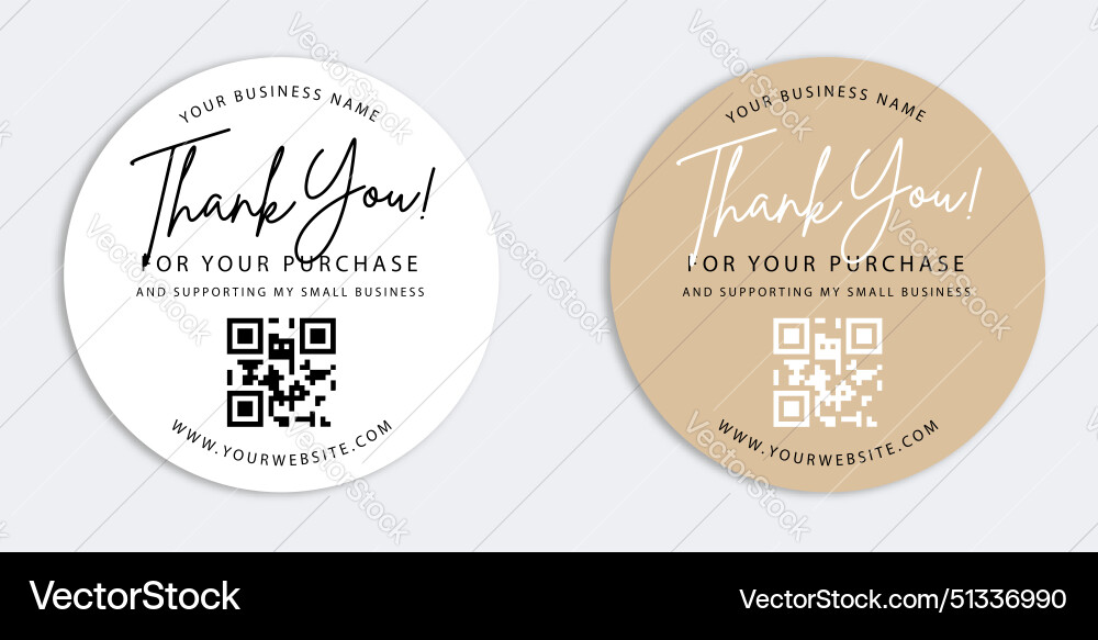 Thank you sticker template business packagi Vector Image