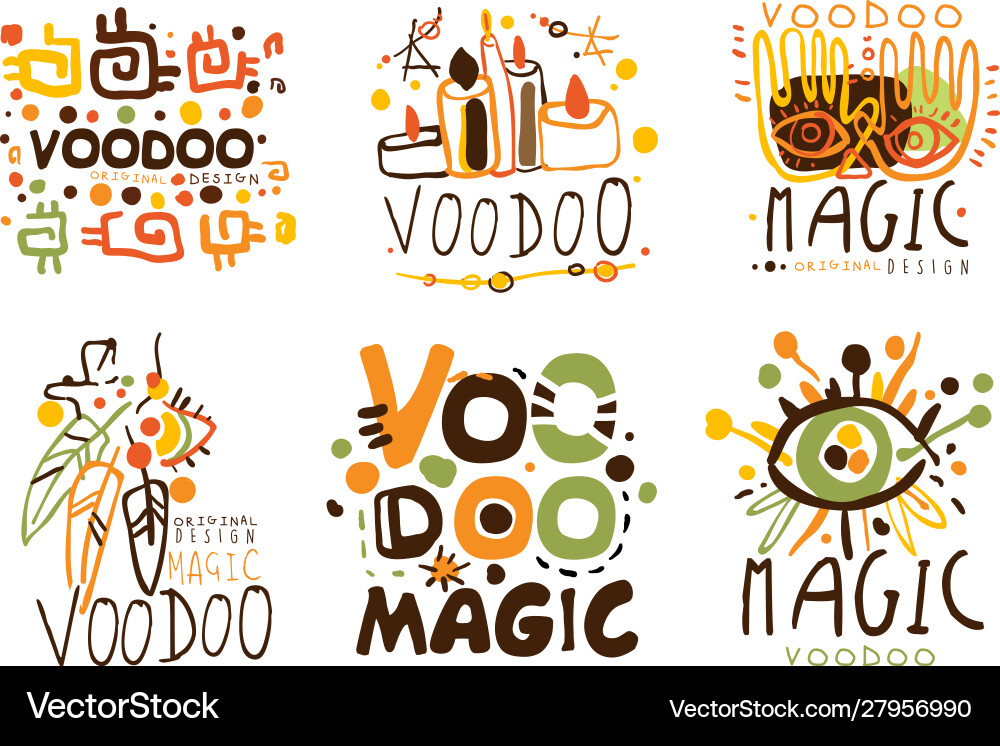 Voodoo & Magic Symbol Set Royalty Free Vector Image