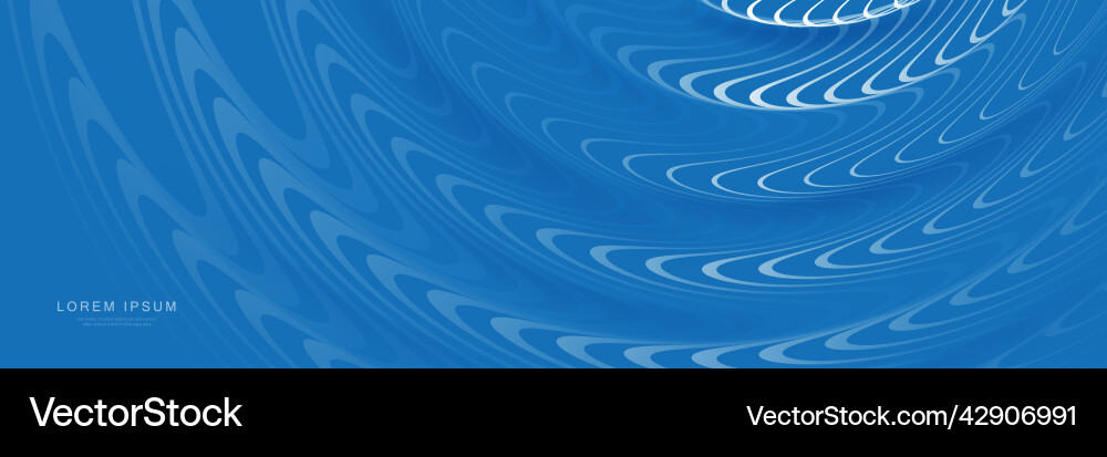 Abstract white wave water lines pattern on blue Vector Image