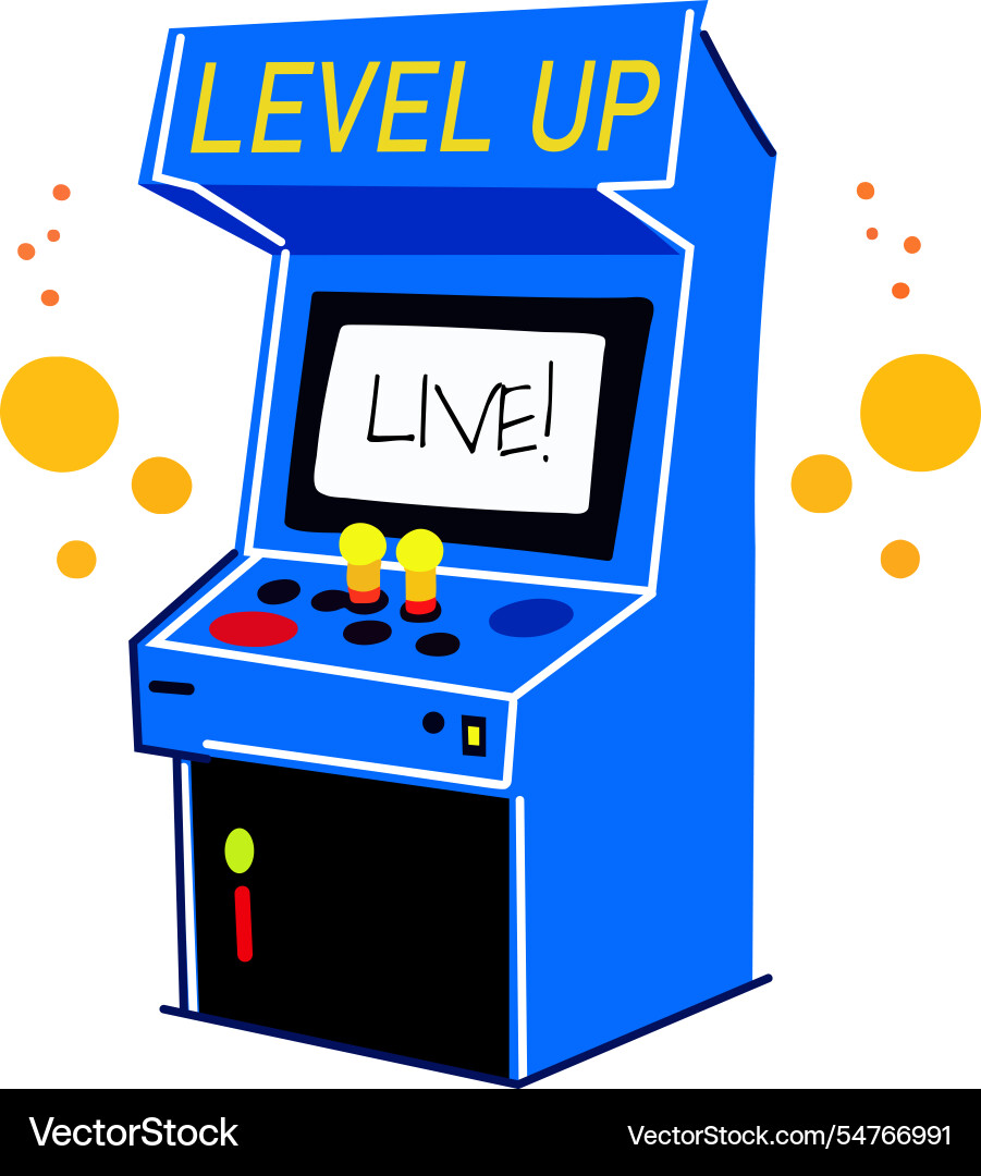 Level Up Gaming Machine - Typography Royalty Free Vector