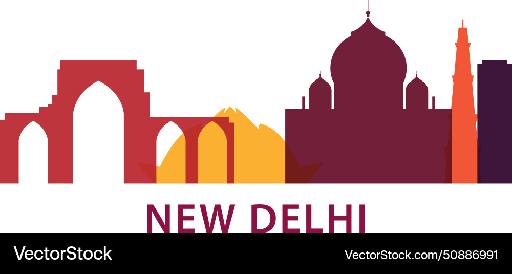 New delhi banner Royalty Free Vector Image - VectorStock