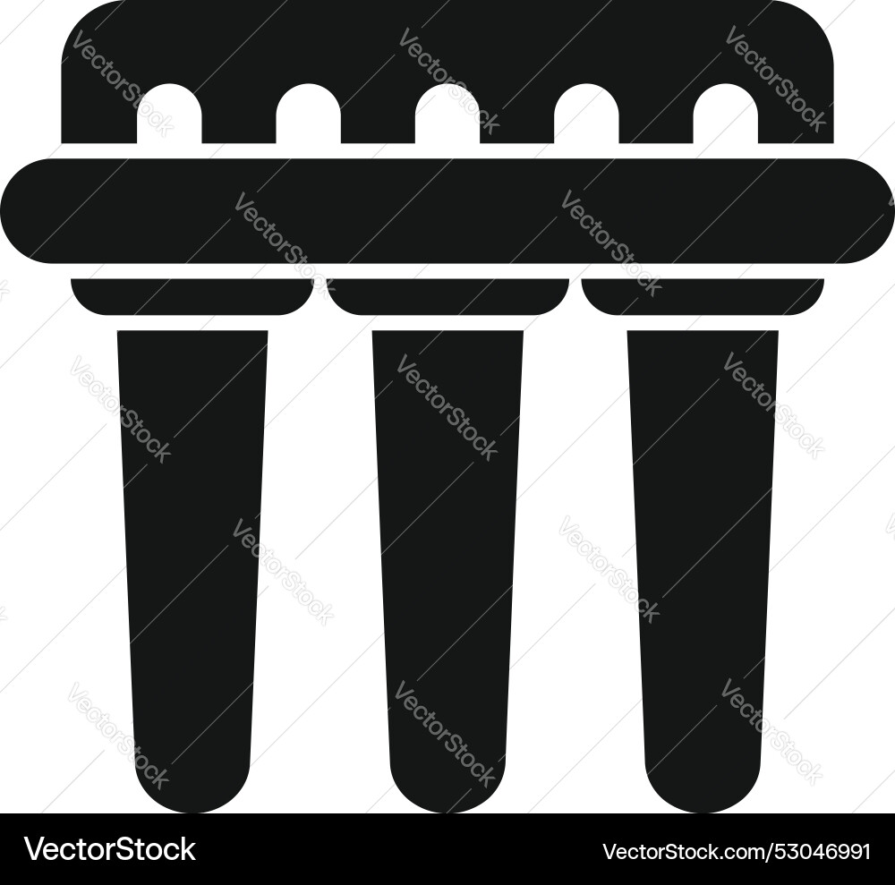 Reverse osmosis water filter system icon showing Vector Image