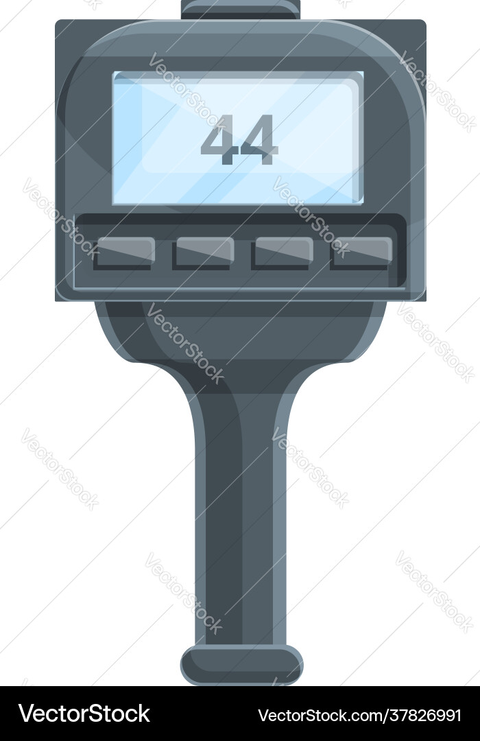 Speed radar detect icon cartoon style Royalty Free Vector