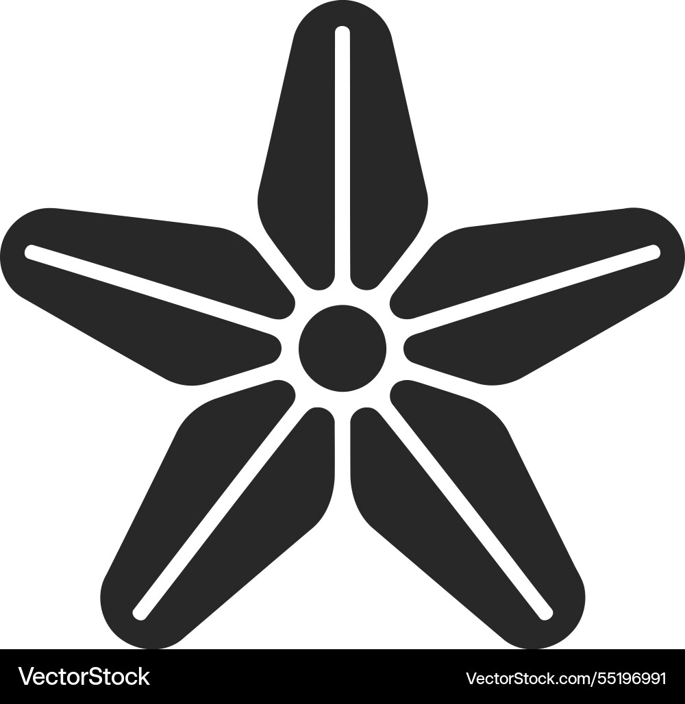Starfish shape icon Royalty Free Vector Image - VectorStock