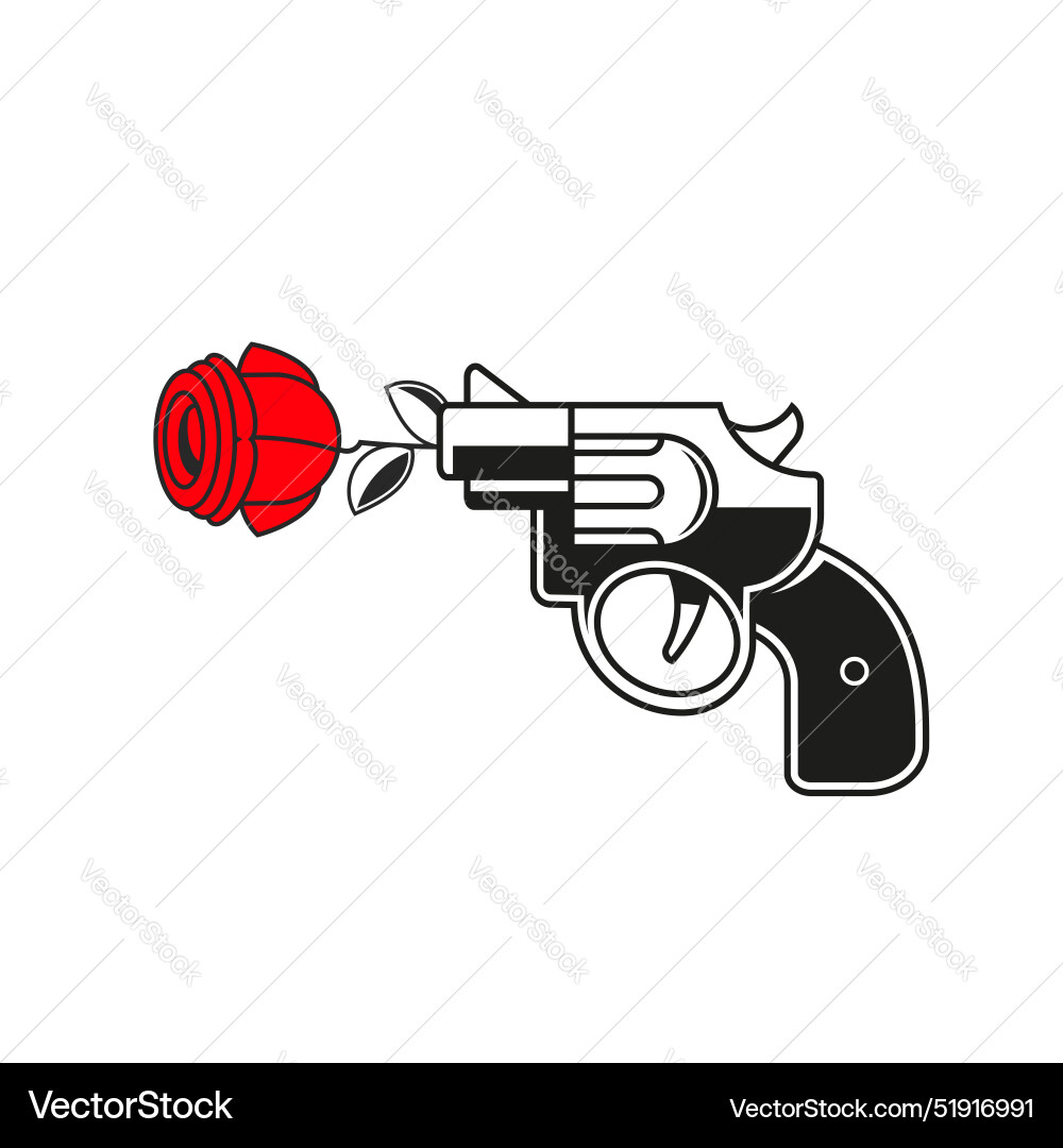 Steel revolver icon simple Royalty Free Vector Image