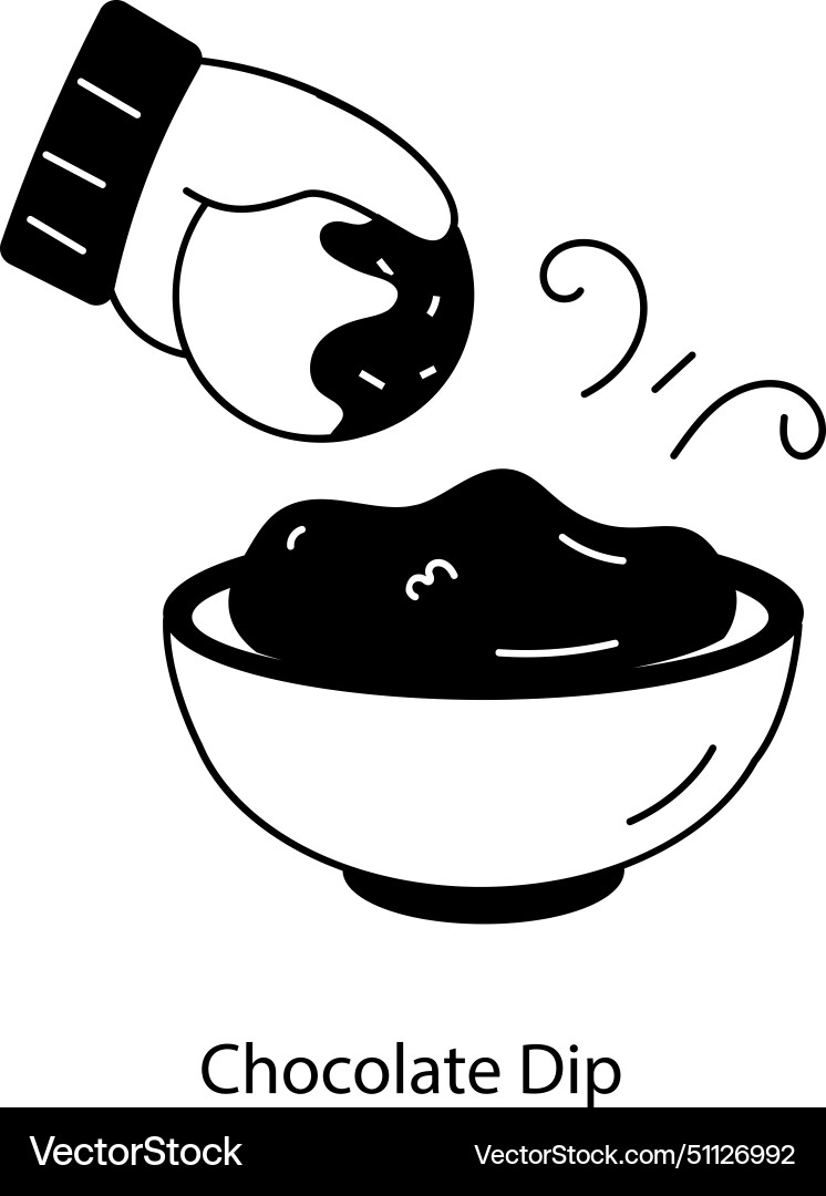 Chocolate dip Royalty Free Vector Image - VectorStock