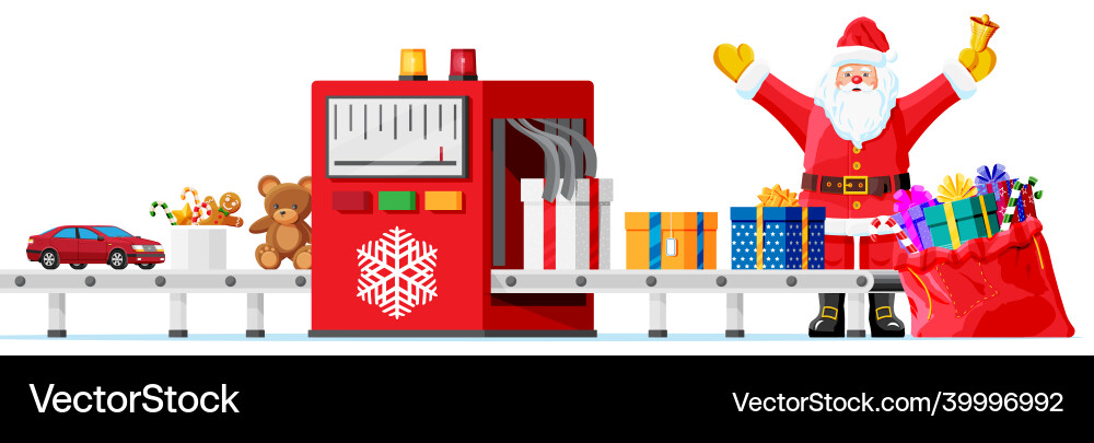 Christmas Factory - Gift Production Royalty Free Vector