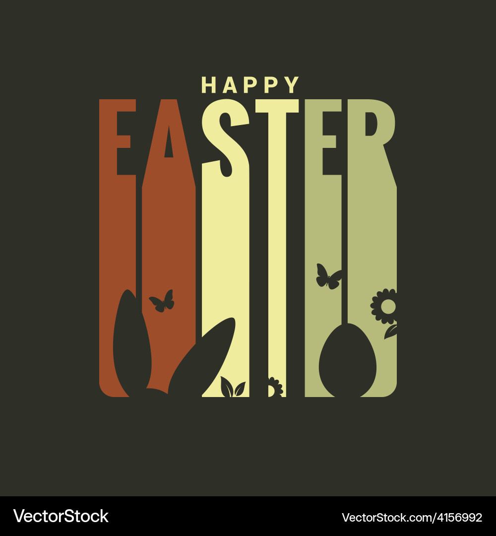 Easter label design background Royalty Free Vector Image