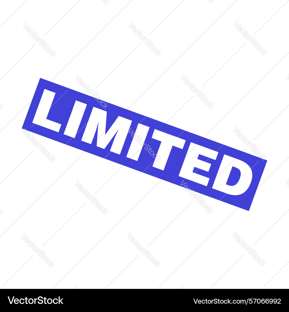 Limited letter rubber stamp design template Vector Image