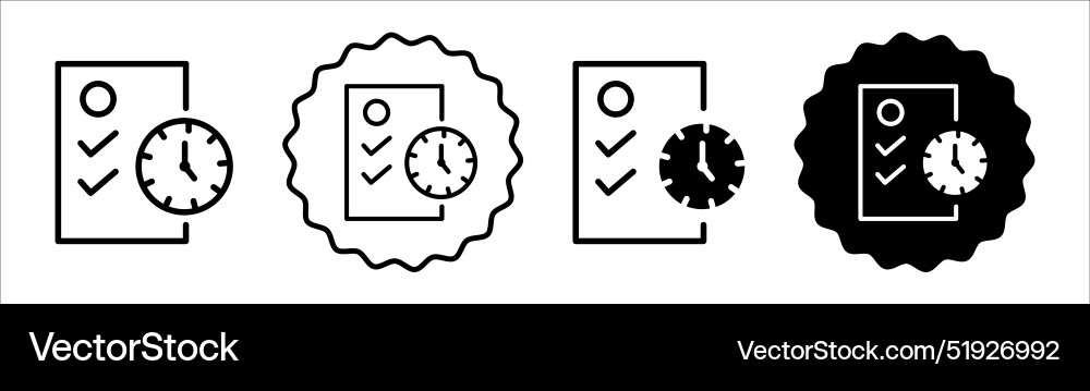 Long term planning icon symbol set collection Vector Image