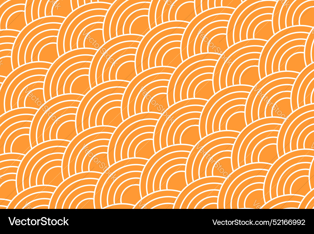 Oriental diagonal ornament with orange round Vector Image