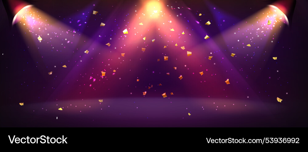 Pink spotlight stage background disco party light Vector Image