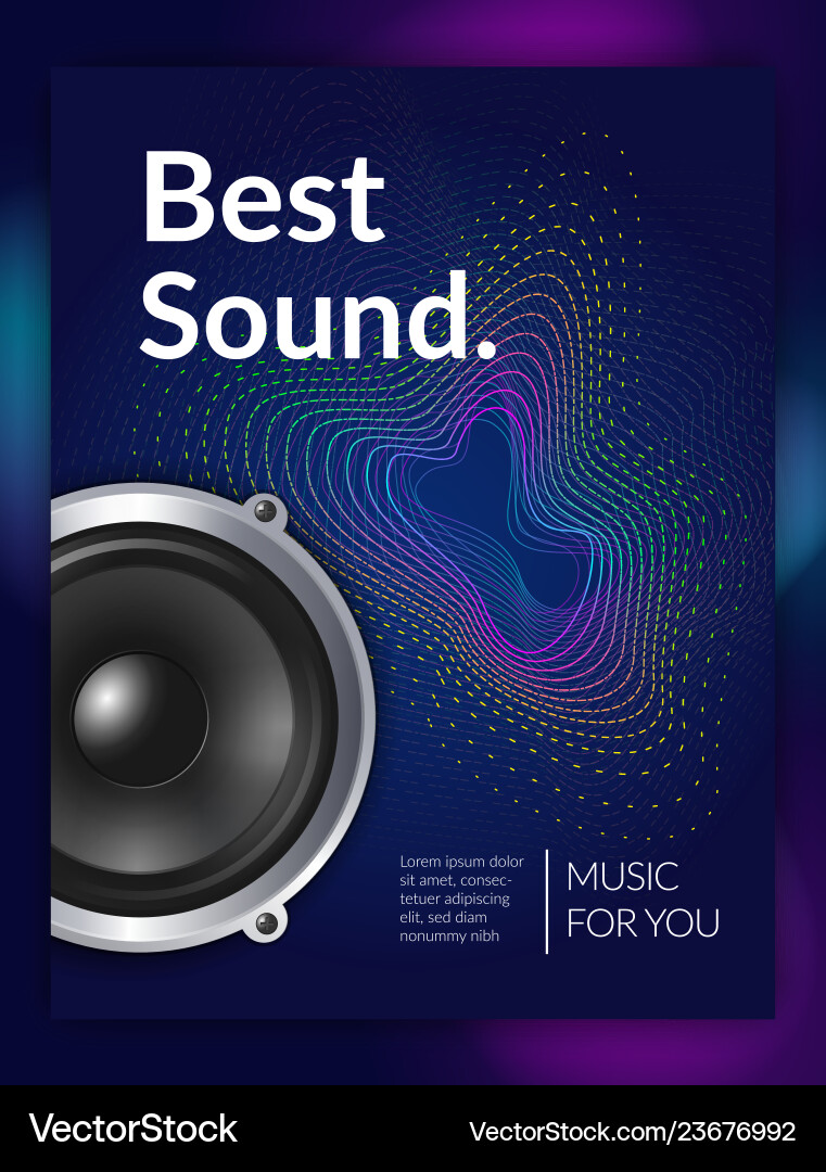 Realistic audio equipment poster Royalty Free Vector Image