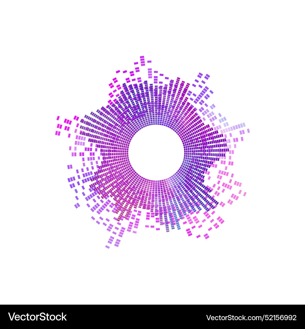 Sound wave circular design Royalty Free Vector Image