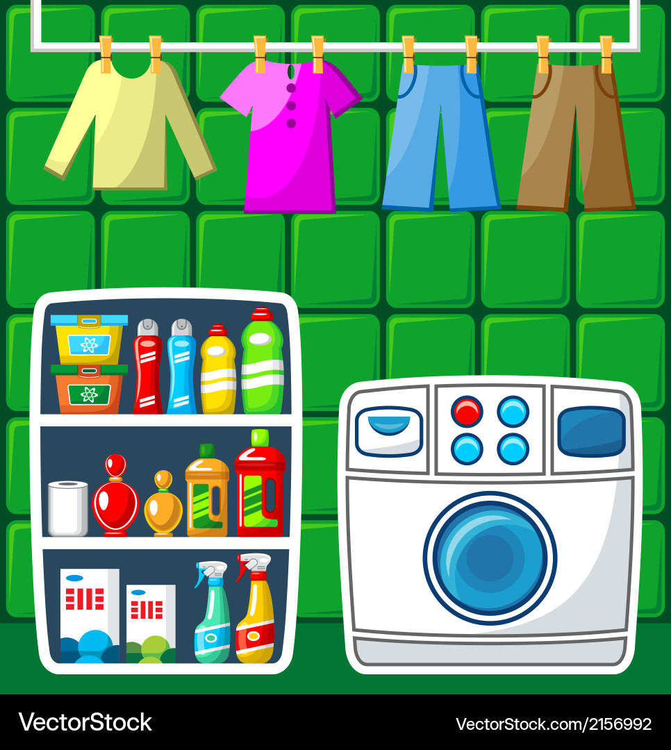 Washing room Royalty Free Vector Image - VectorStock