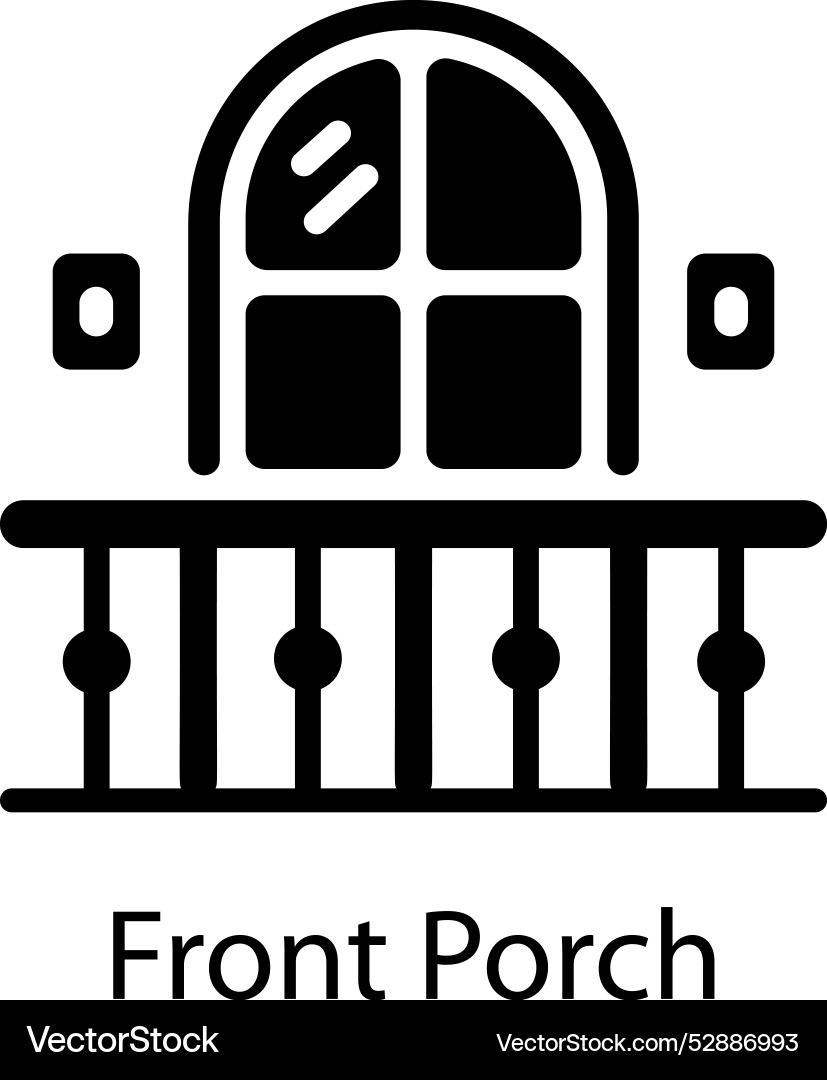 Front porch Royalty Free Vector Image - VectorStock