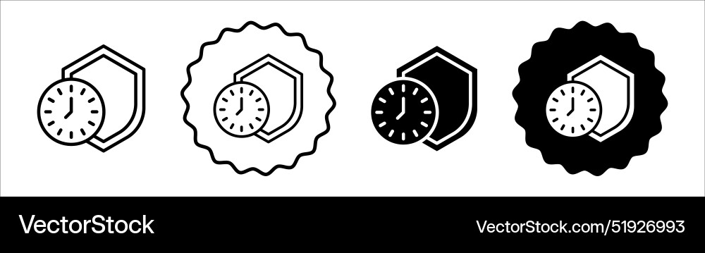Long term protection icon symbol set collection Vector Image