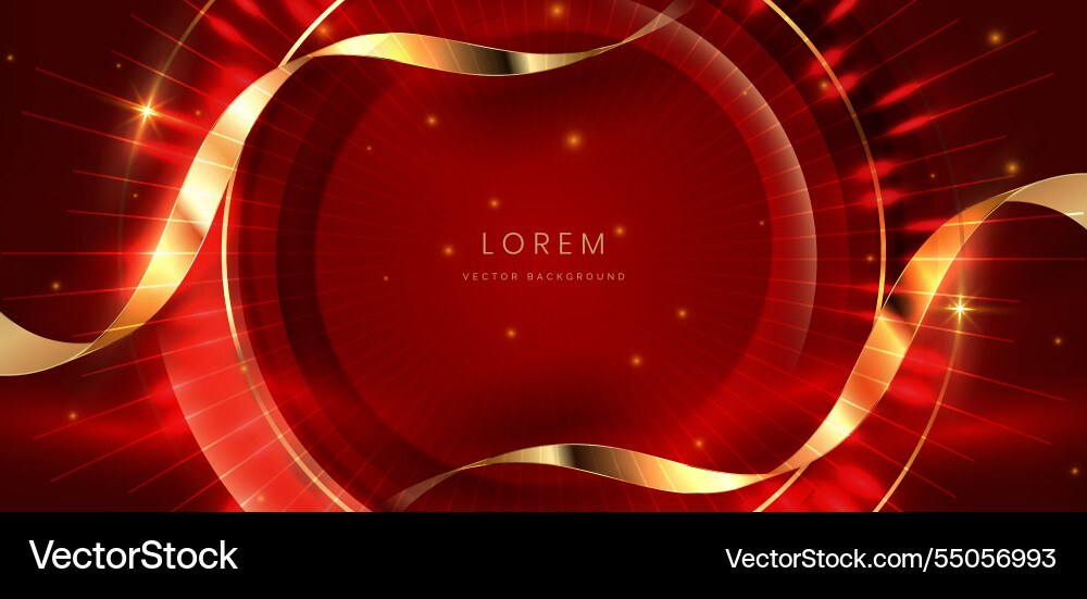Luxury Red Ribbon Background Royalty Free Vector Image