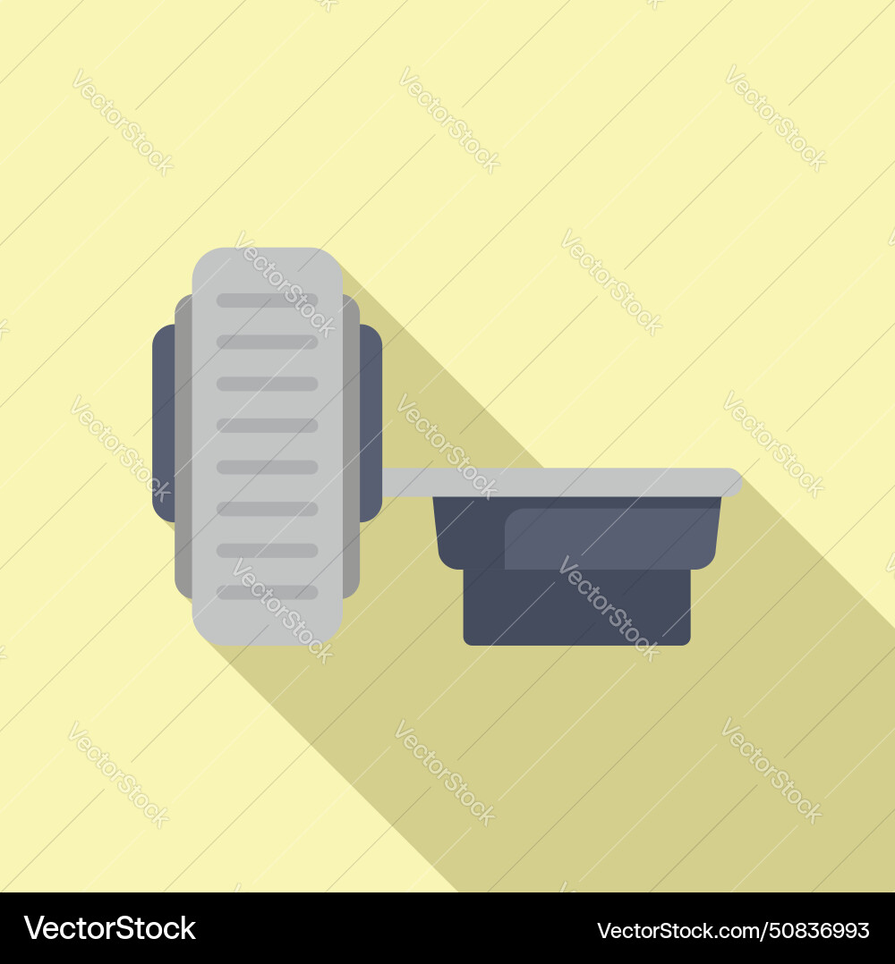 Mri device magnetic icon flat radio Royalty Free Vector