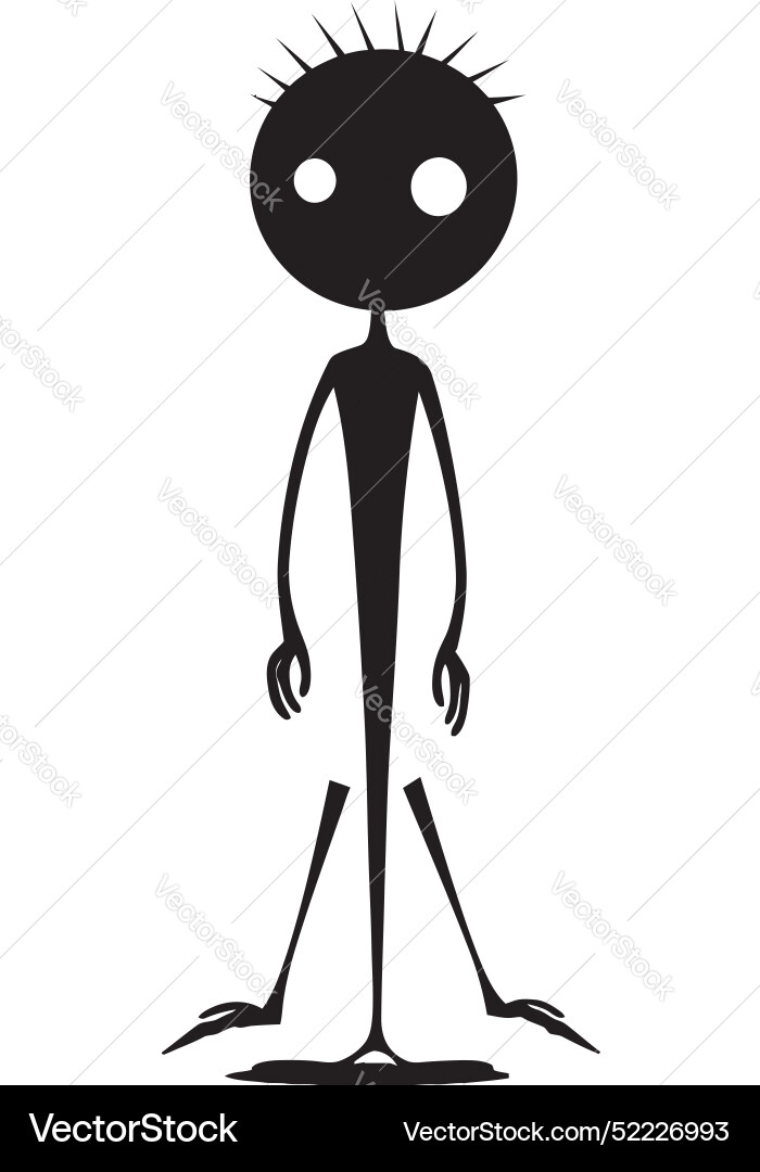 Playful perfection doodle stickman logo in chic Vector Image