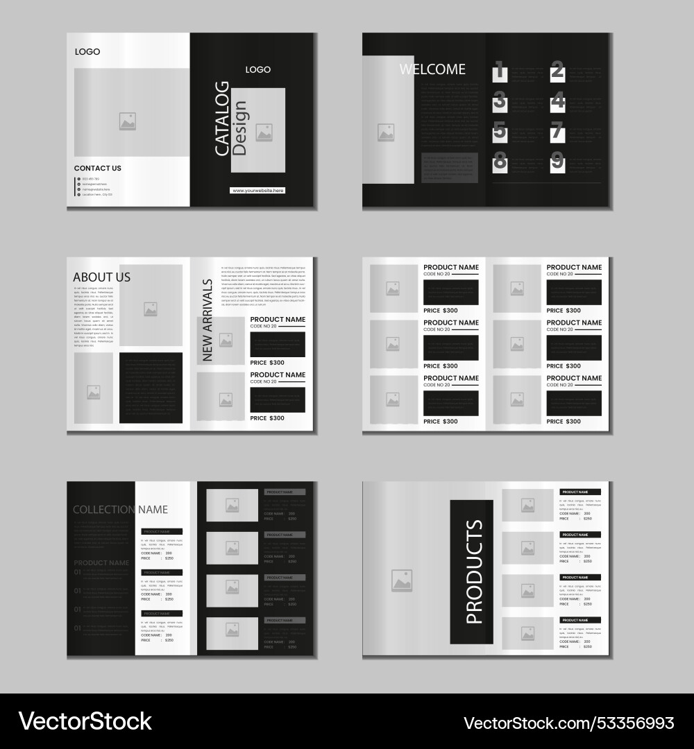 Product catalog Royalty Free Vector Image - VectorStock