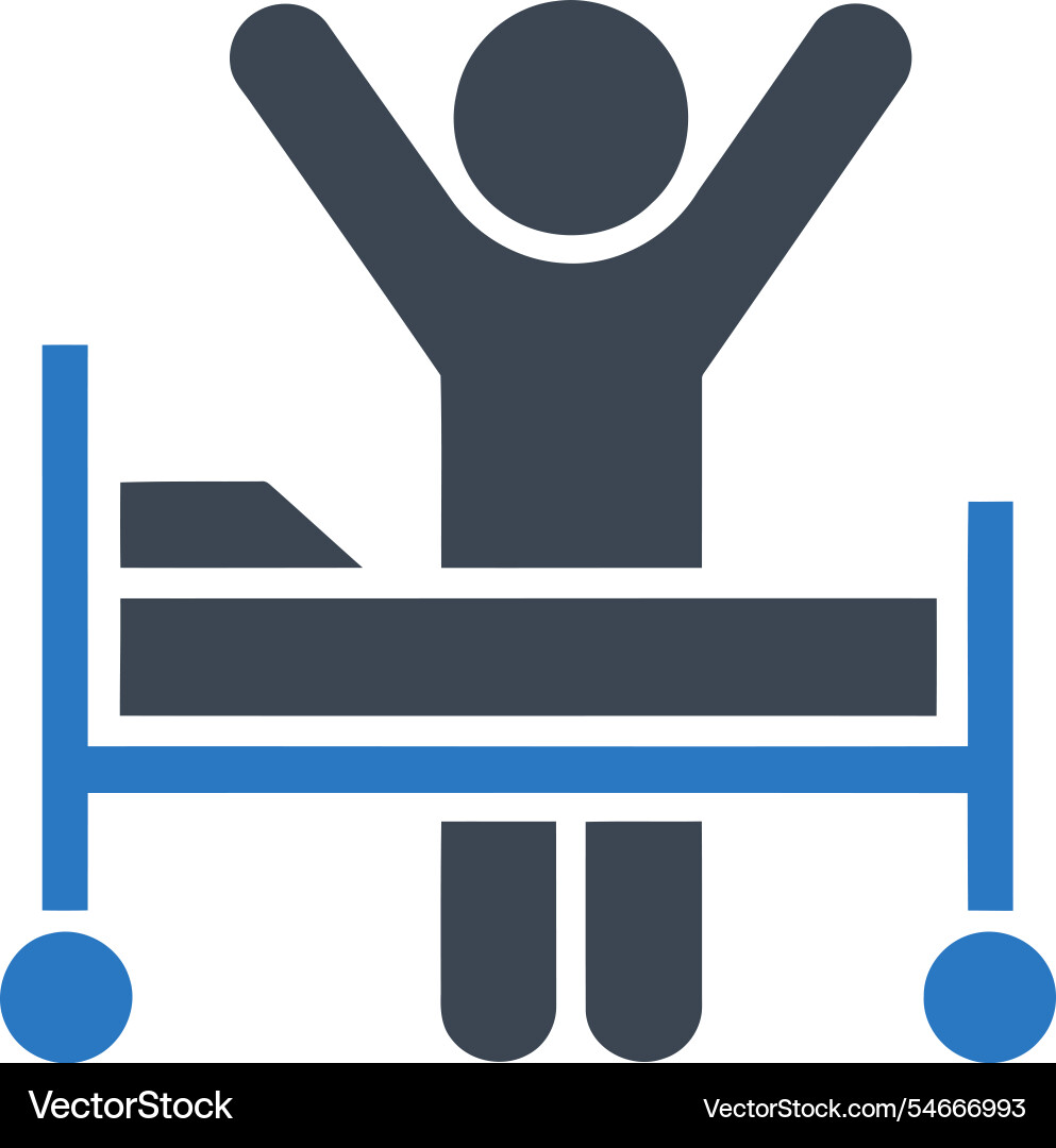 Successful hospital discharge icon Royalty Free Vector Image
