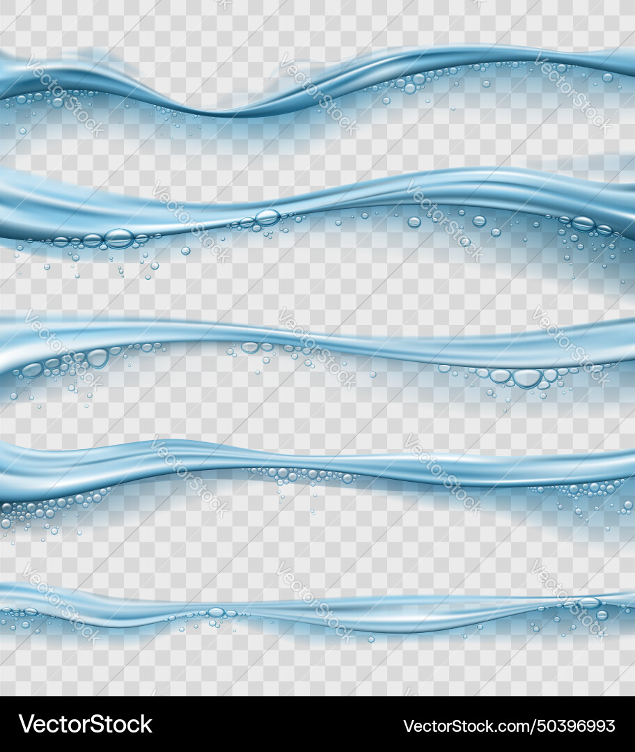 Water surface realistic pool waterline splash Vector Image