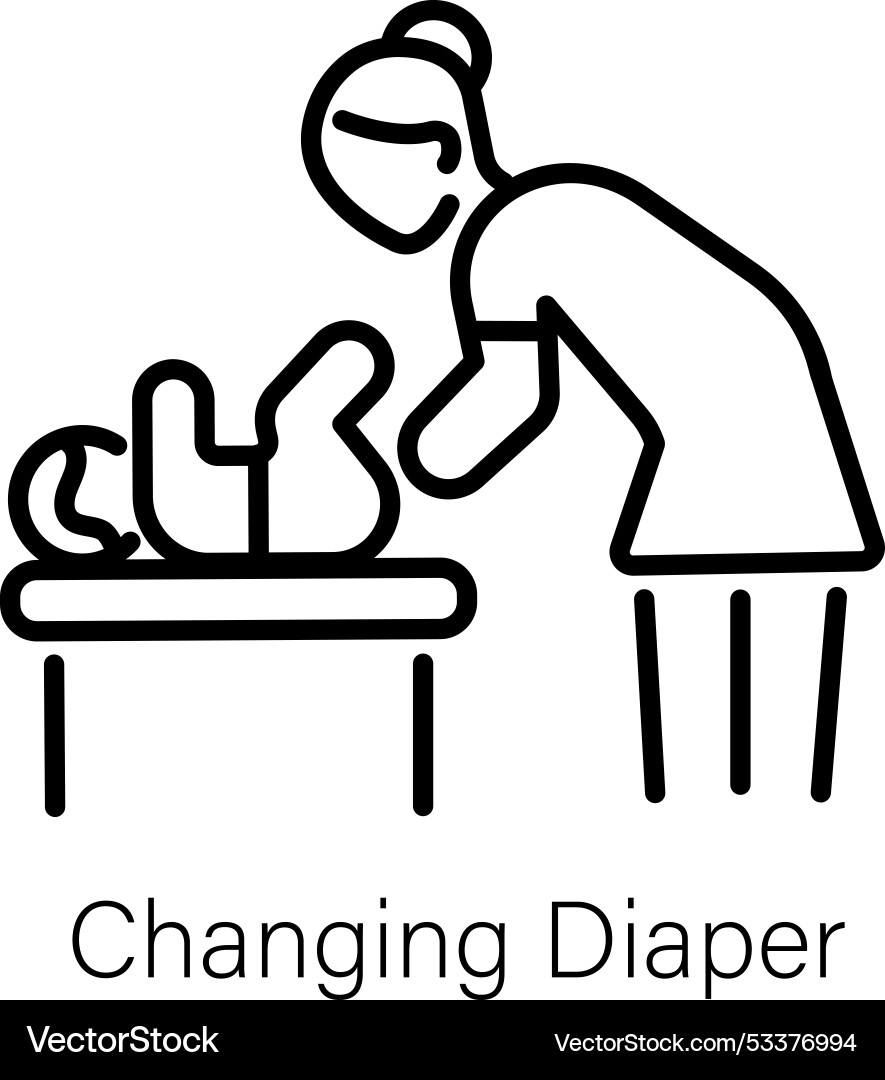 Changing diaper Royalty Free Vector Image - VectorStock