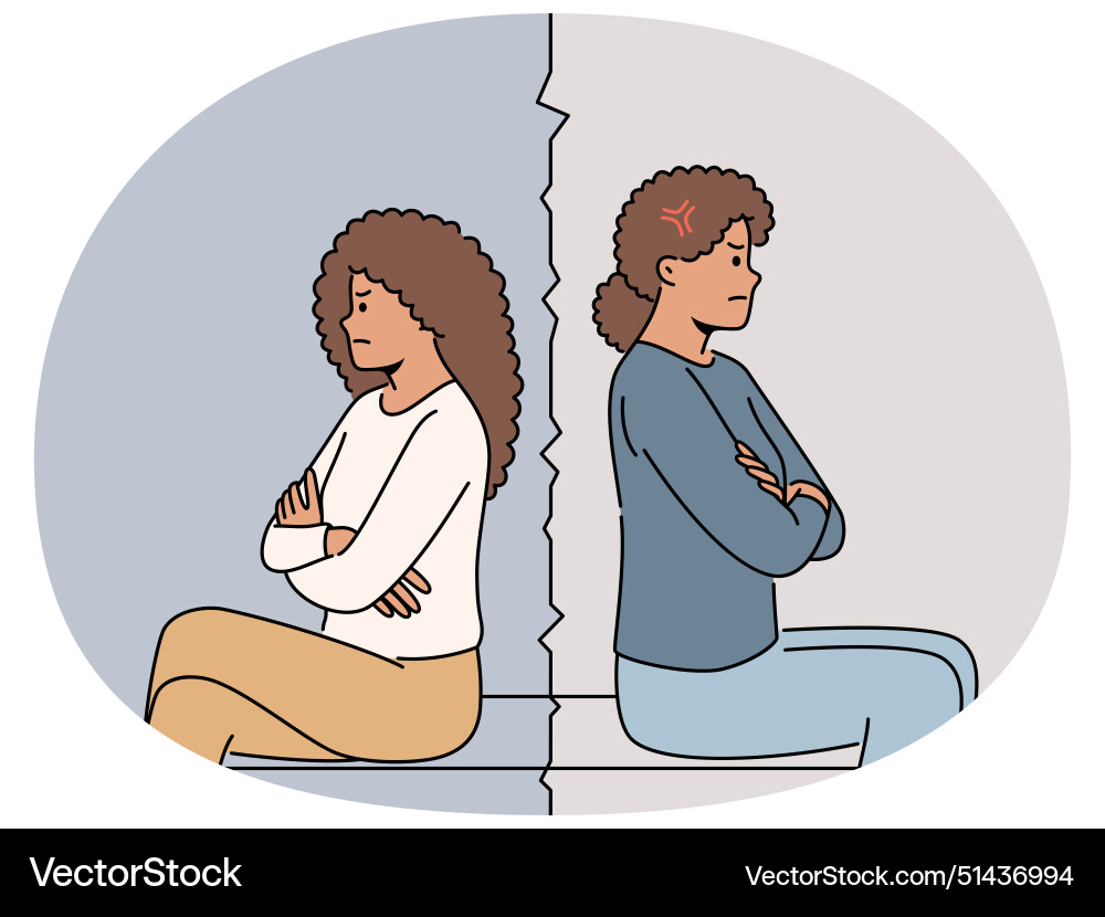 Resentment between african american mother Vector Image