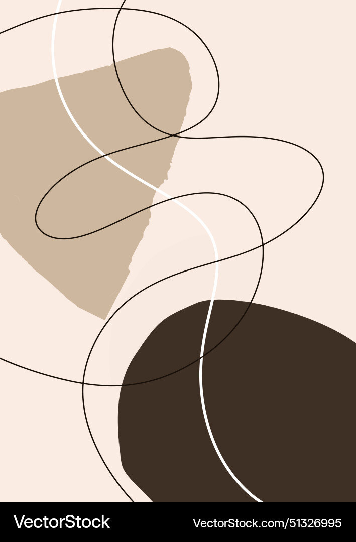 Abstract minimal hand drawn scandi Royalty Free Vector Image