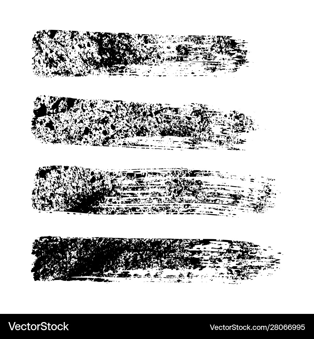 Black paint ink brush stroke line Royalty Free Vector Image