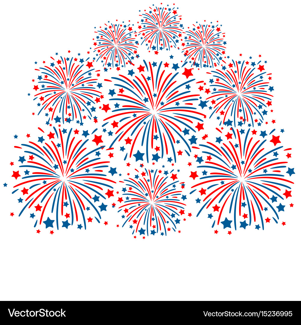 Firework white background Royalty Free Vector Image