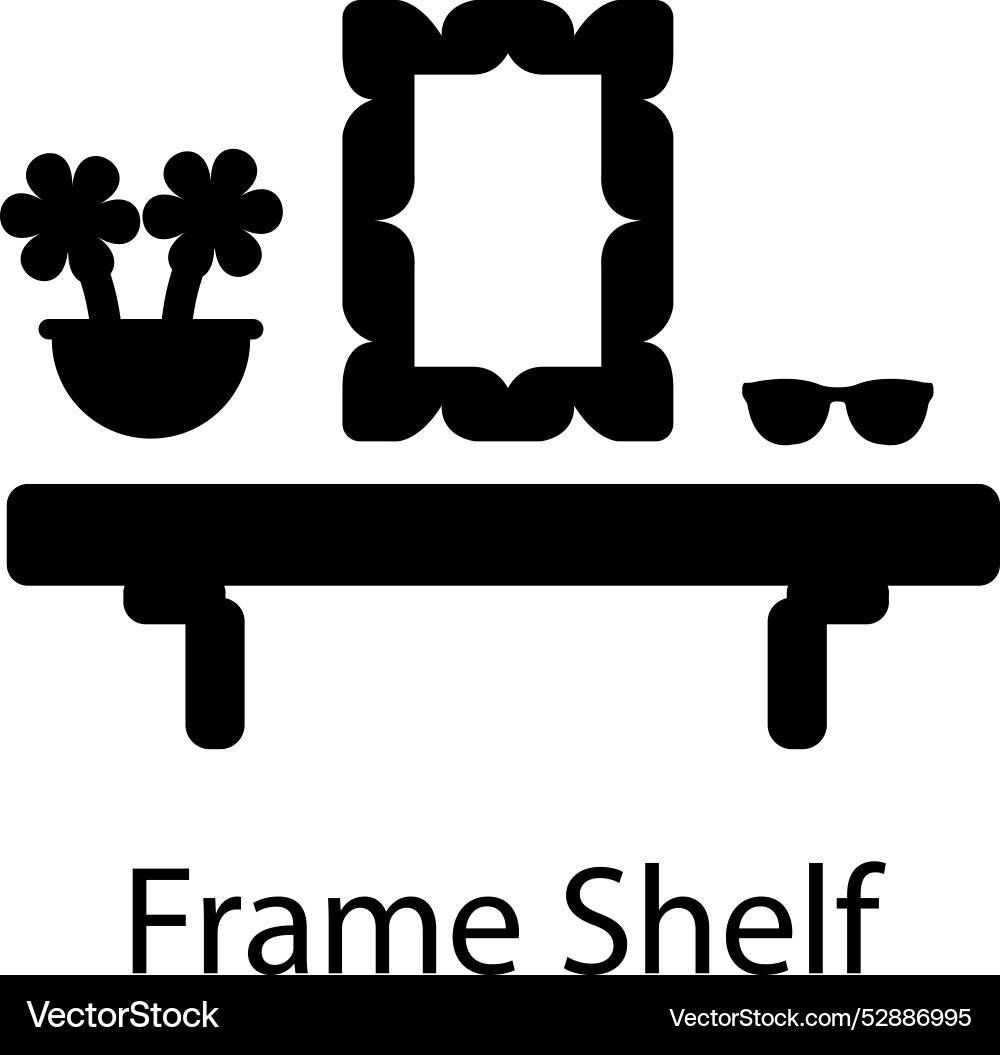 Frame shelf Royalty Free Vector Image - VectorStock