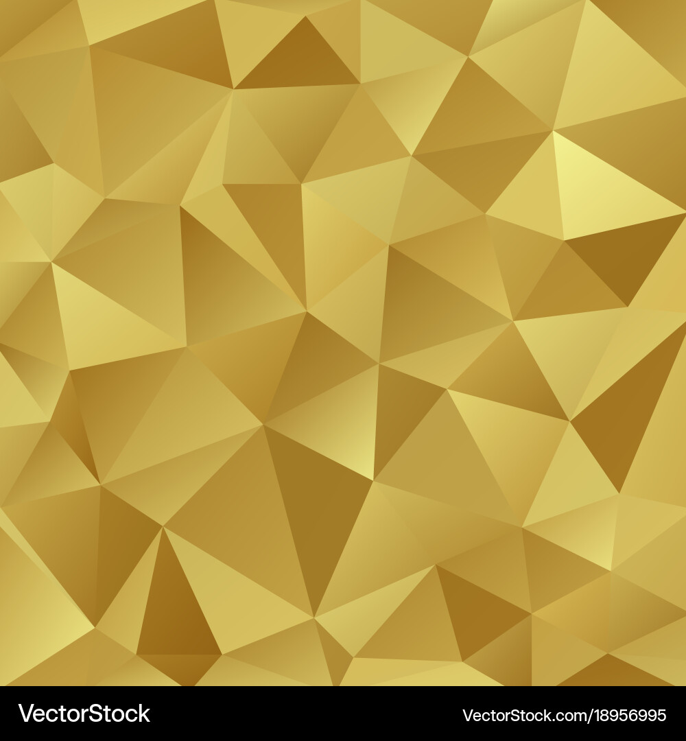 Gold shiny triangle background design Royalty Free Vector