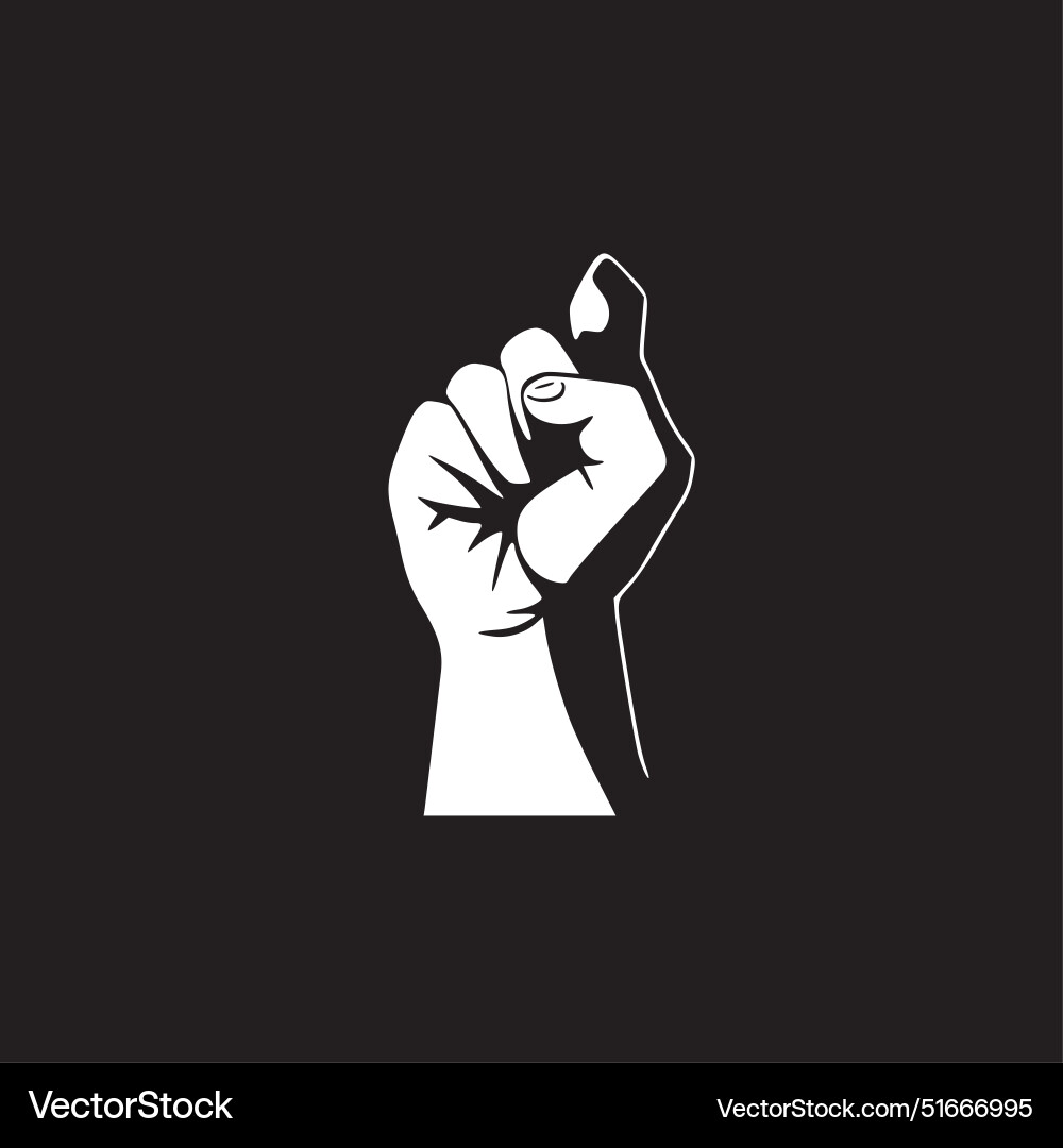 Hand - high quality logo ideal for t-shirt Vector Image