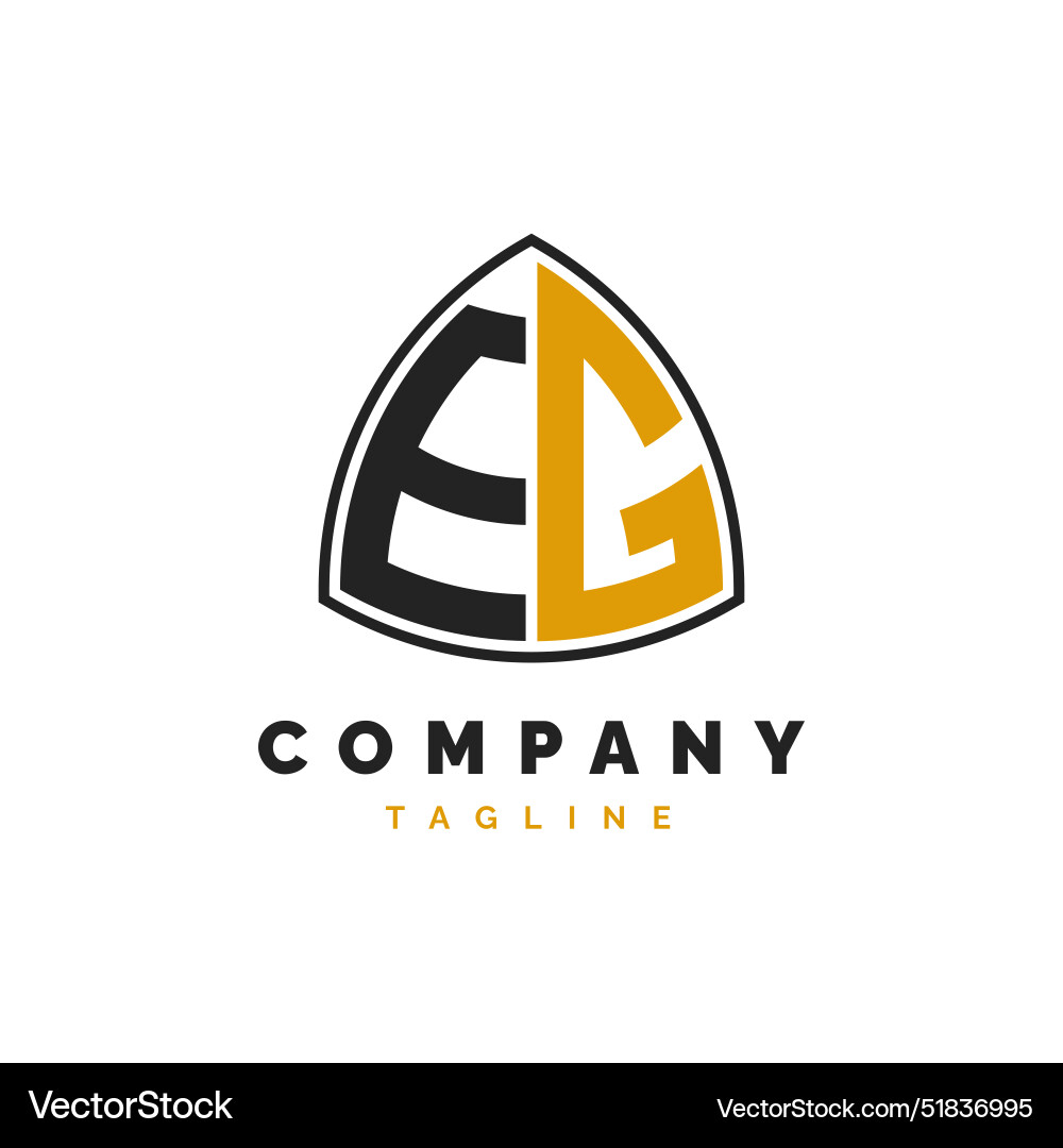 Initial letter eg logo design alphabet Royalty Free Vector