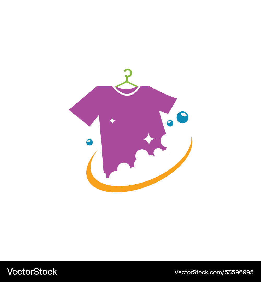 Laundry logo Royalty Free Vector Image - VectorStock