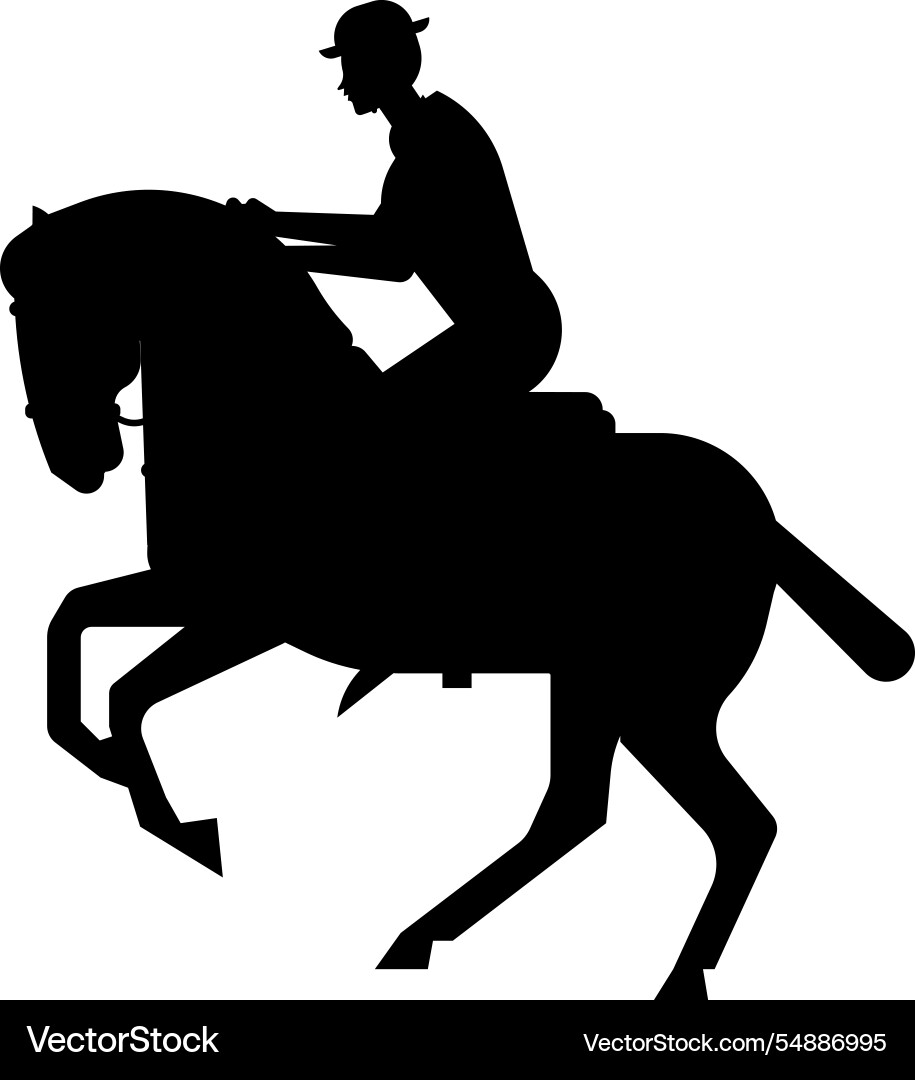 Man with horse silhouette Royalty Free Vector Image
