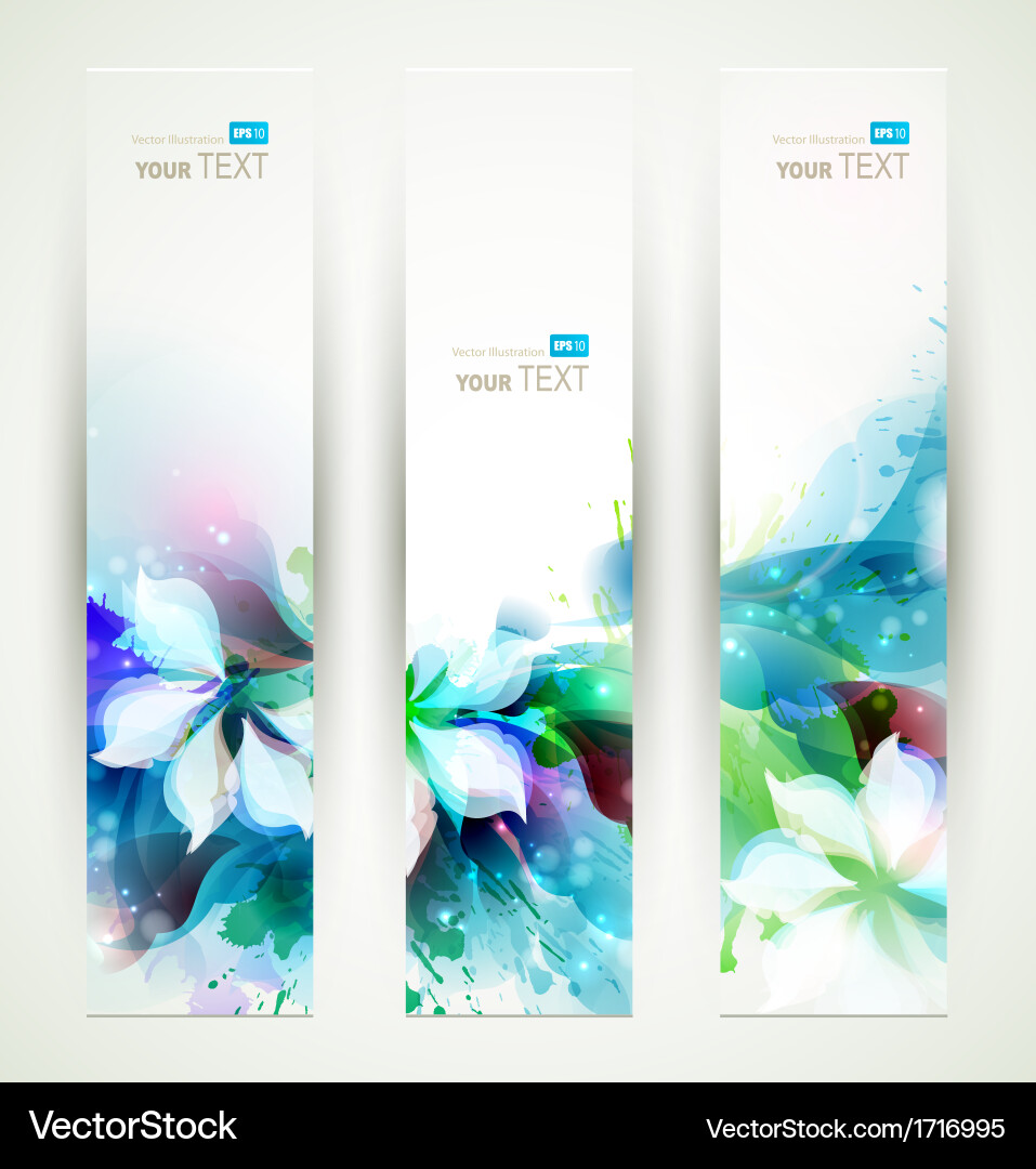 Three headers Royalty Free Vector Image - VectorStock