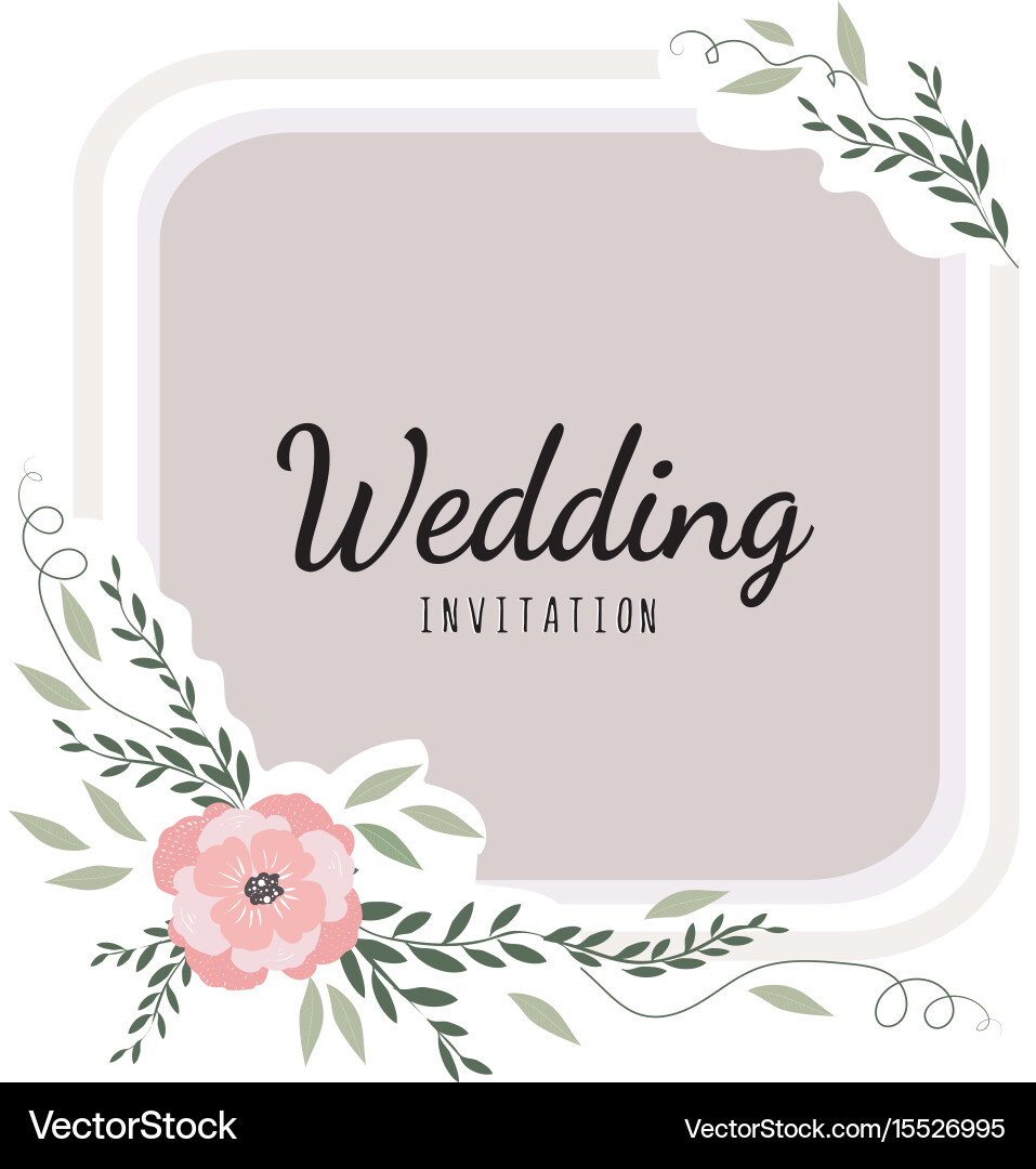 Wedding card decor invitation to Royalty Free Vector Image