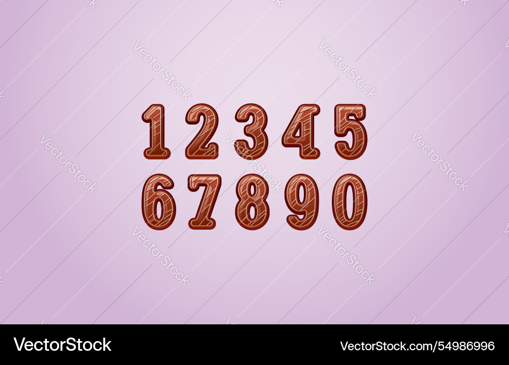 3d numbers for your logo design Royalty Free Vector Image