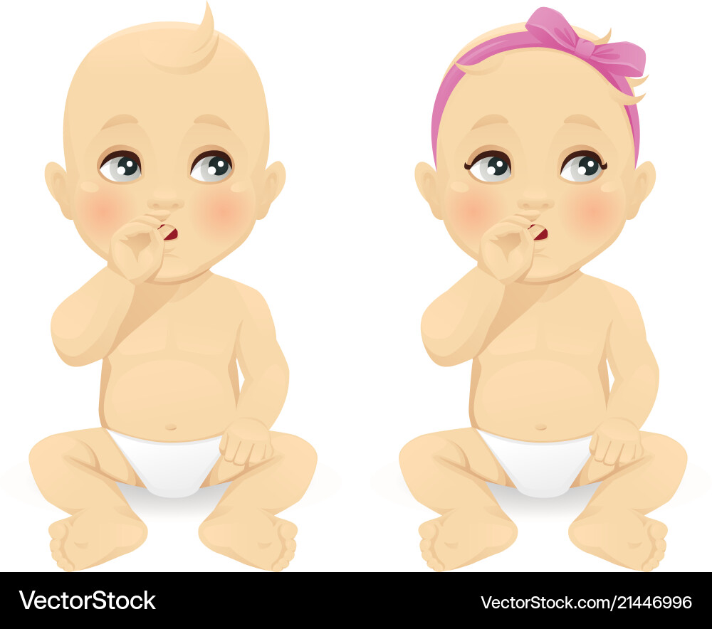 Baby thinking Royalty Free Vector Image - VectorStock