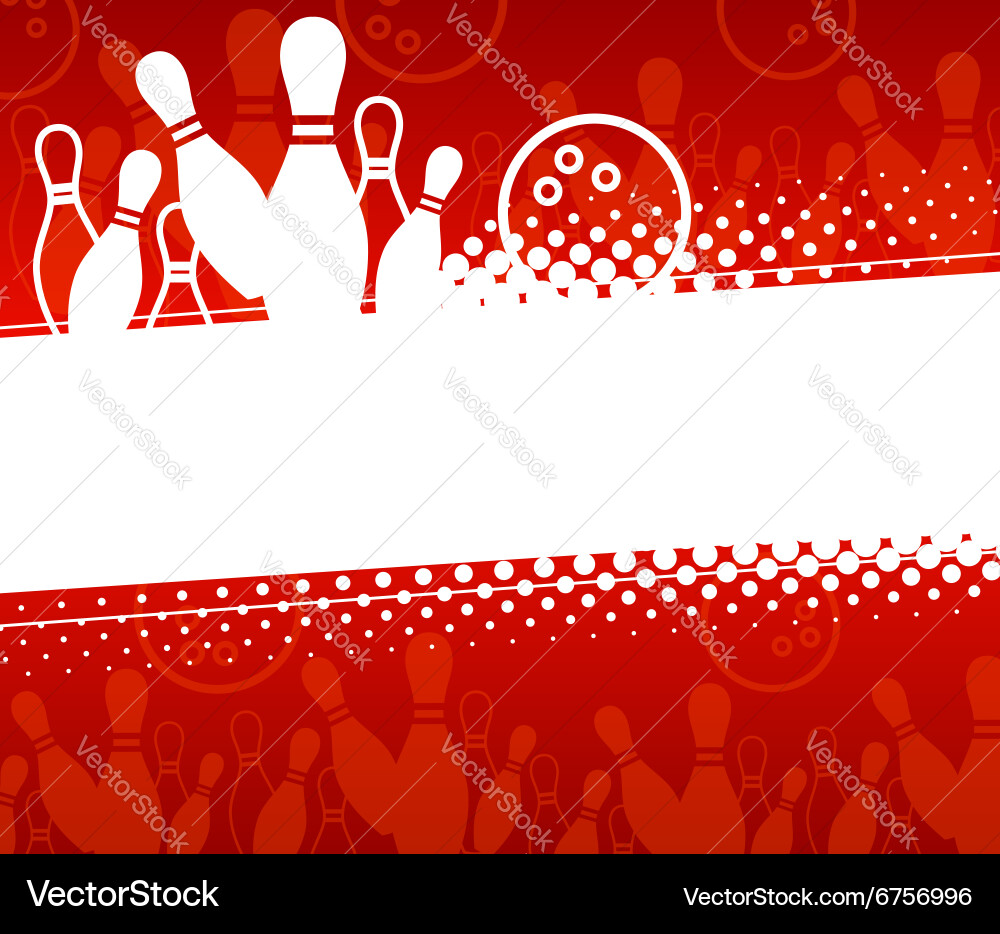 Bowling background Royalty Free Vector Image - VectorStock