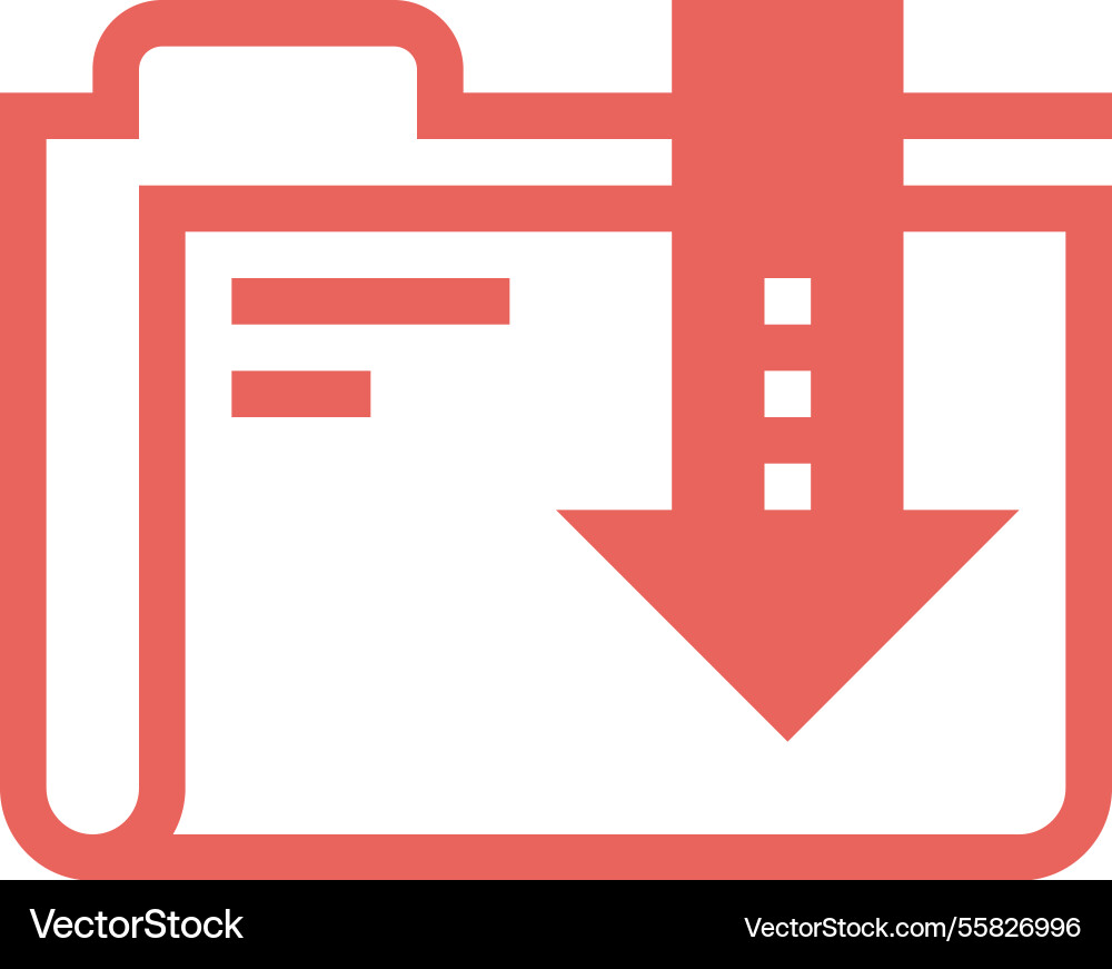 Download file flat line web icon concept Vector Image
