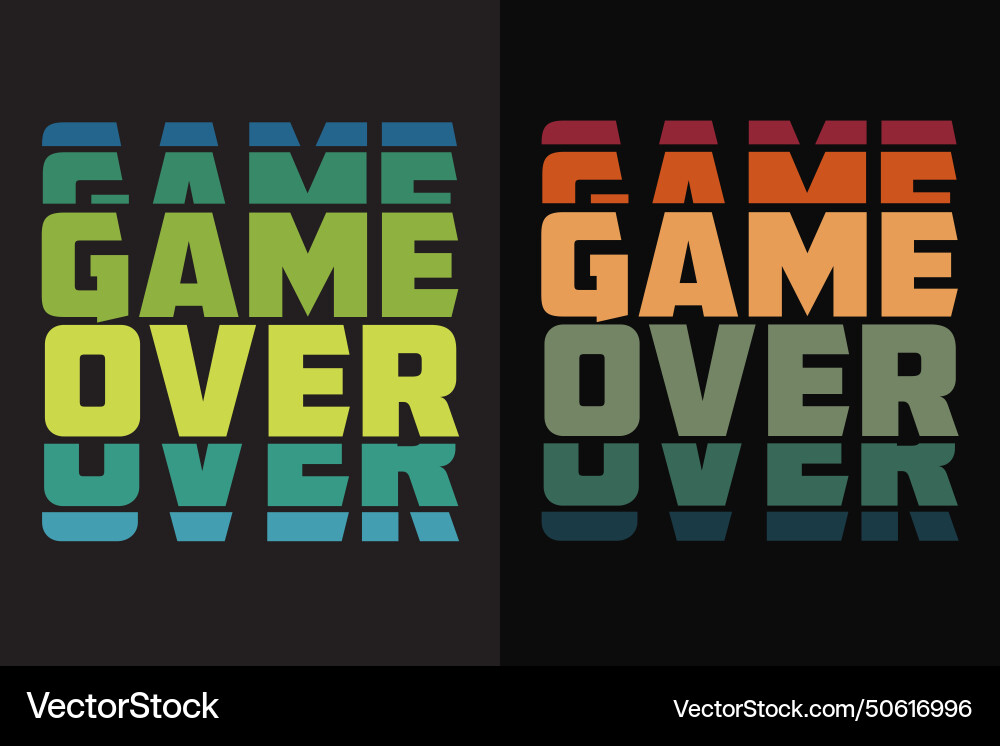 Game over Royalty Free Vector Image - VectorStock